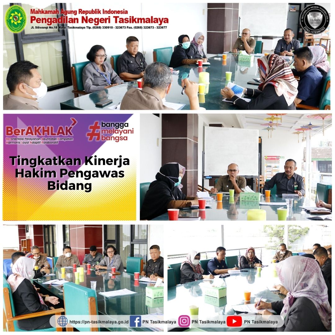 Pembinaan dan Monitoring Evaluasi Kinerja Hakim, Panitera, Para ...